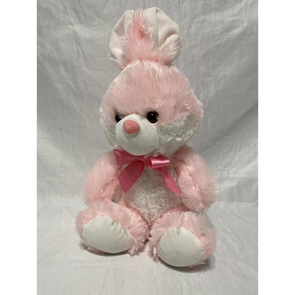 Mega | Toys | Mega Toys 4 Pink White Bunny Rabbit Plush W Bow Stuffed ...